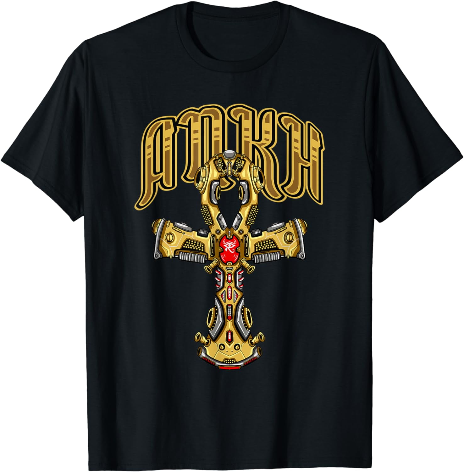 Egyptology Science Fiction Future Mech Ankh Egyptian Symbol T-Shirt ...