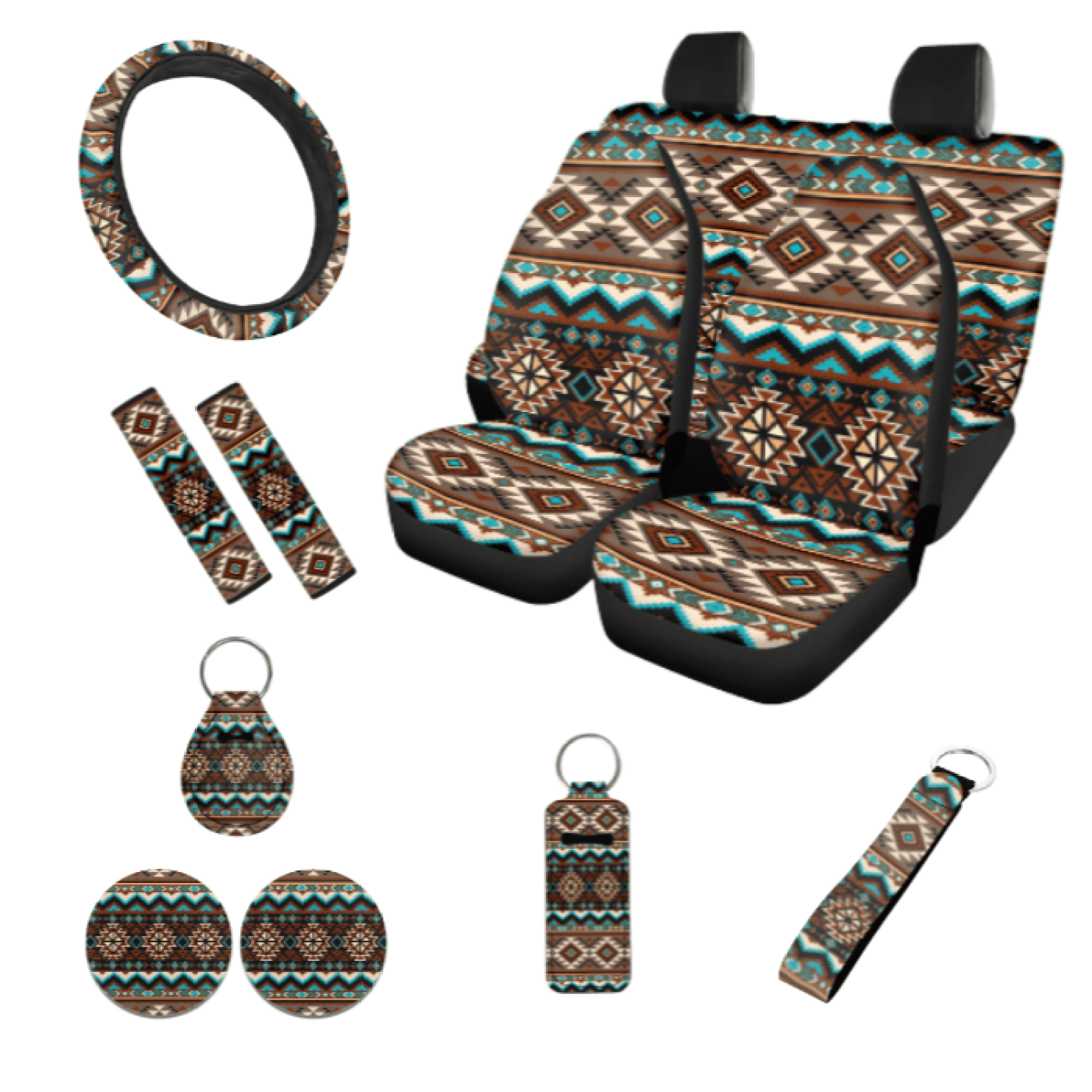 Eheartsgir Vintage Geometric Totems 12 Pack Car Seat Covers Sets, with ...