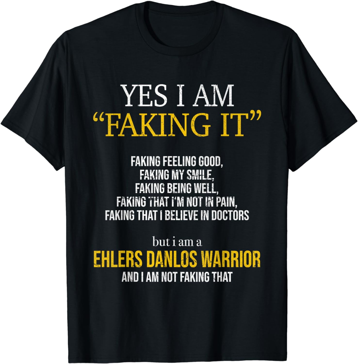 Ehlers Danlos Syndrome Awareness Distressed T-Shirt - Walmart.com