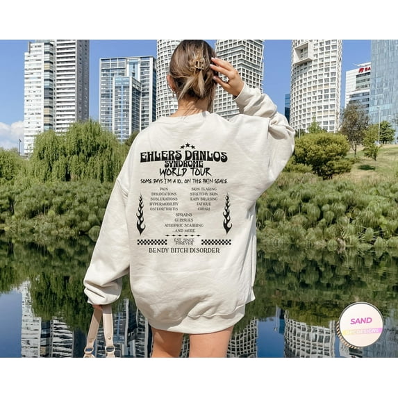 Ehlers Danlos Syndrome Tour Sweatshirt Funny Connective Tissue Tour EDS ...