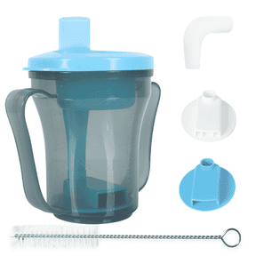 Adult Sippy Cups, Spill Proof 400ml Drinking Cup with 2 Lids & Handles ...