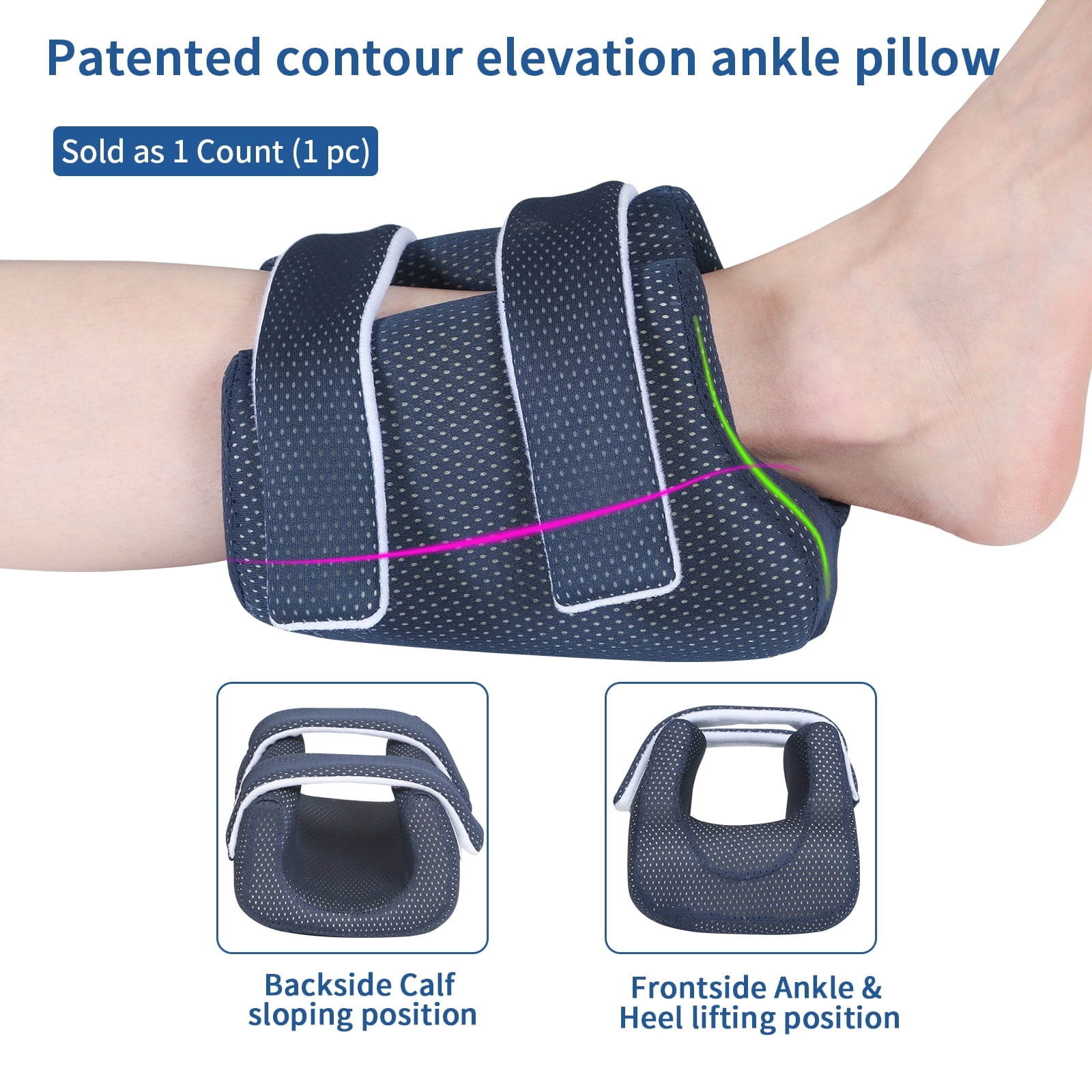 Ehucon Orthopedic Elevation Leg/Feet Pillow - Heel Protector Bed Sore ...