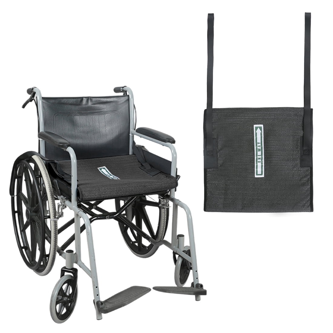 Ehucon One Way Glide Cushion with Handles, Non Slip Wheelchair Seat Pad ...