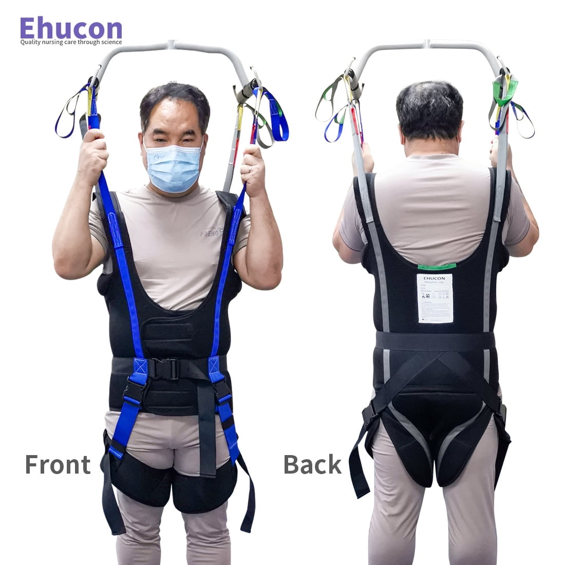 Ehucon Daily Comfort Padded Patient Lift Walking Sling,500lbs Safety ...