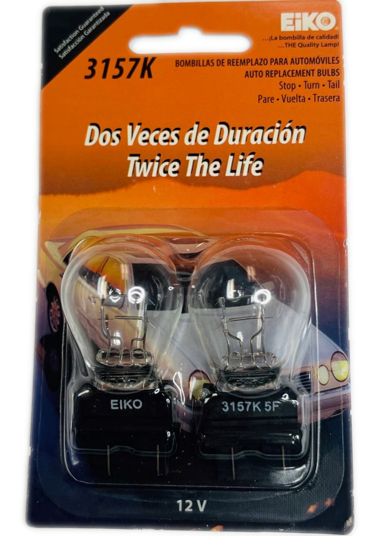 EiKO 3157K Amber Incandescent Automotive Bulb 2 Pack - Walmart.com