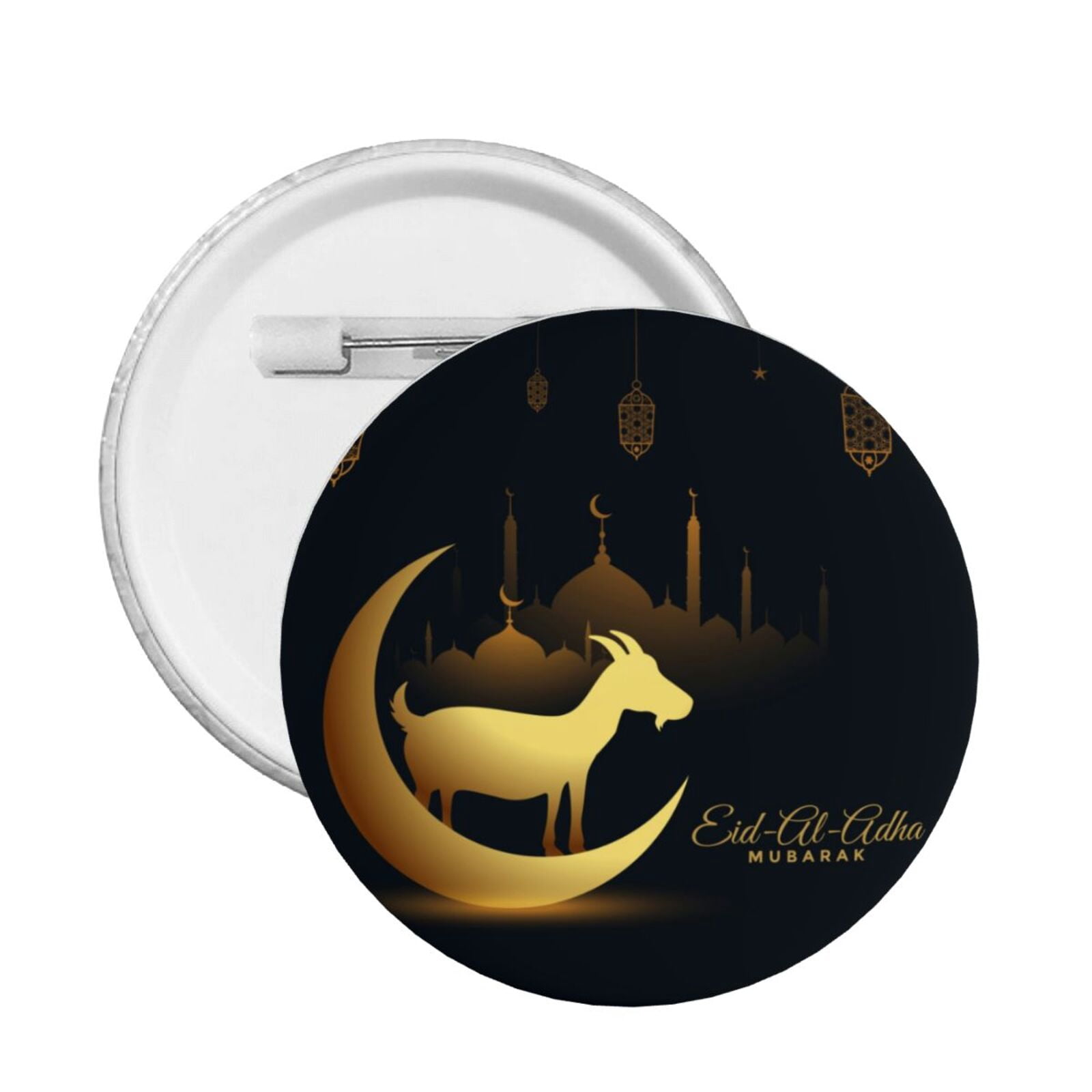 Eid Al-Adha Mubarak Circular Button Fashion Badge Decoration Backpack ...