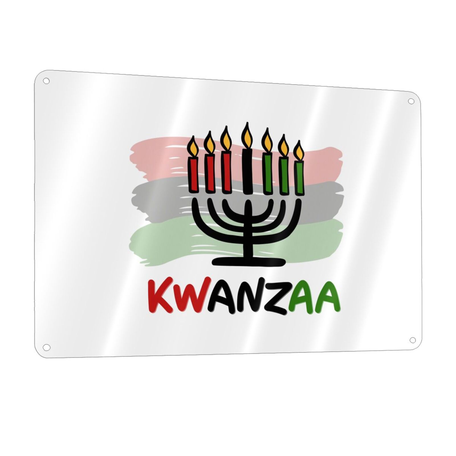Happy Kwanzaa African Heritage Holiday Sign 12x8in Indoor Outdoor Metal ...
