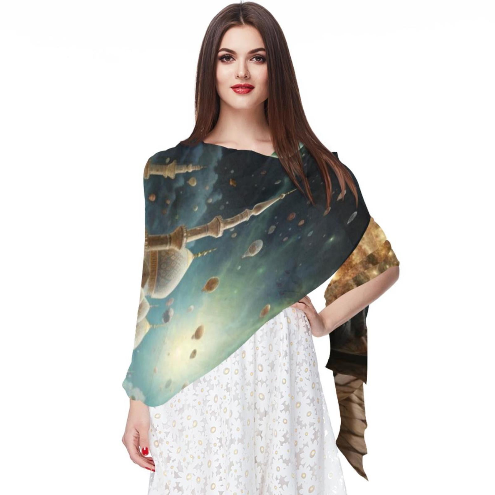 Eid Al Fitr Beautiful Translucent Chiffon Yarn Hair Scarf 180*73 (70.86 ...