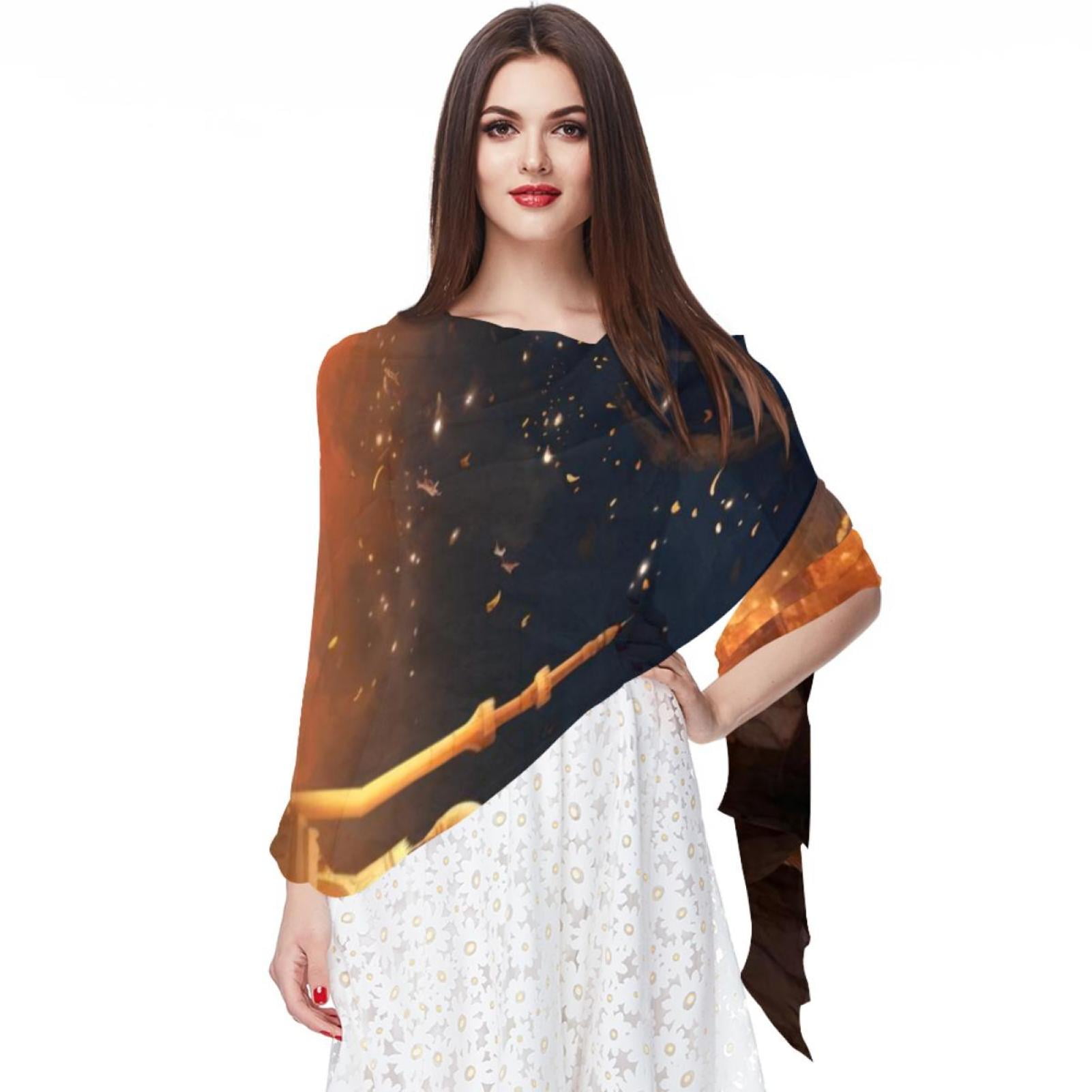 Eid Al Fitr Elegant Silk Scarf - Translucent Chiffon Yarn - Lightweight ...