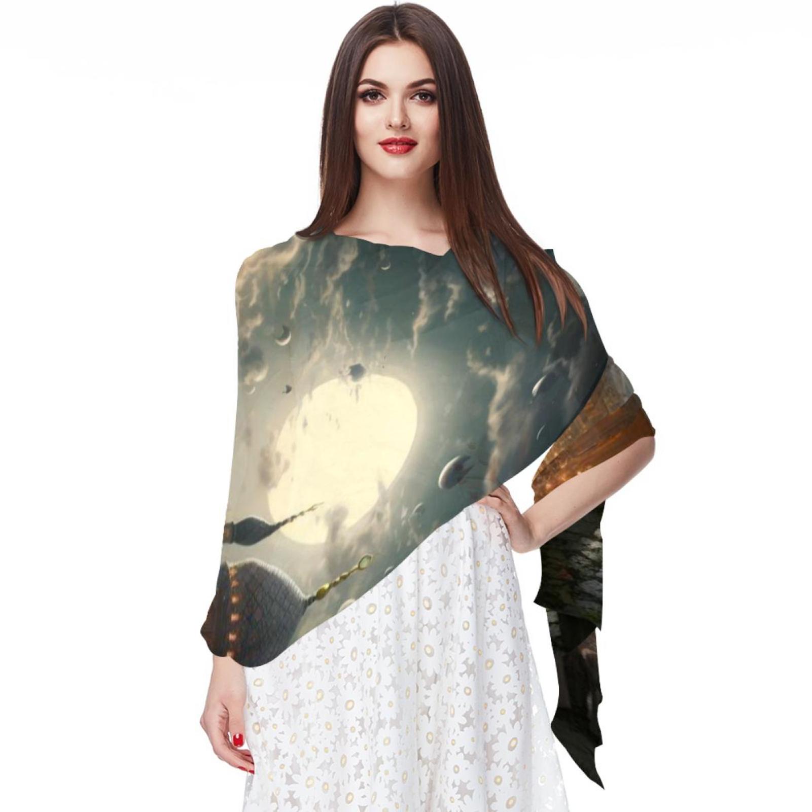 Eid Al Fitr Light and Breathable Chiffon Yarn Silk Scarf - Translucent ...