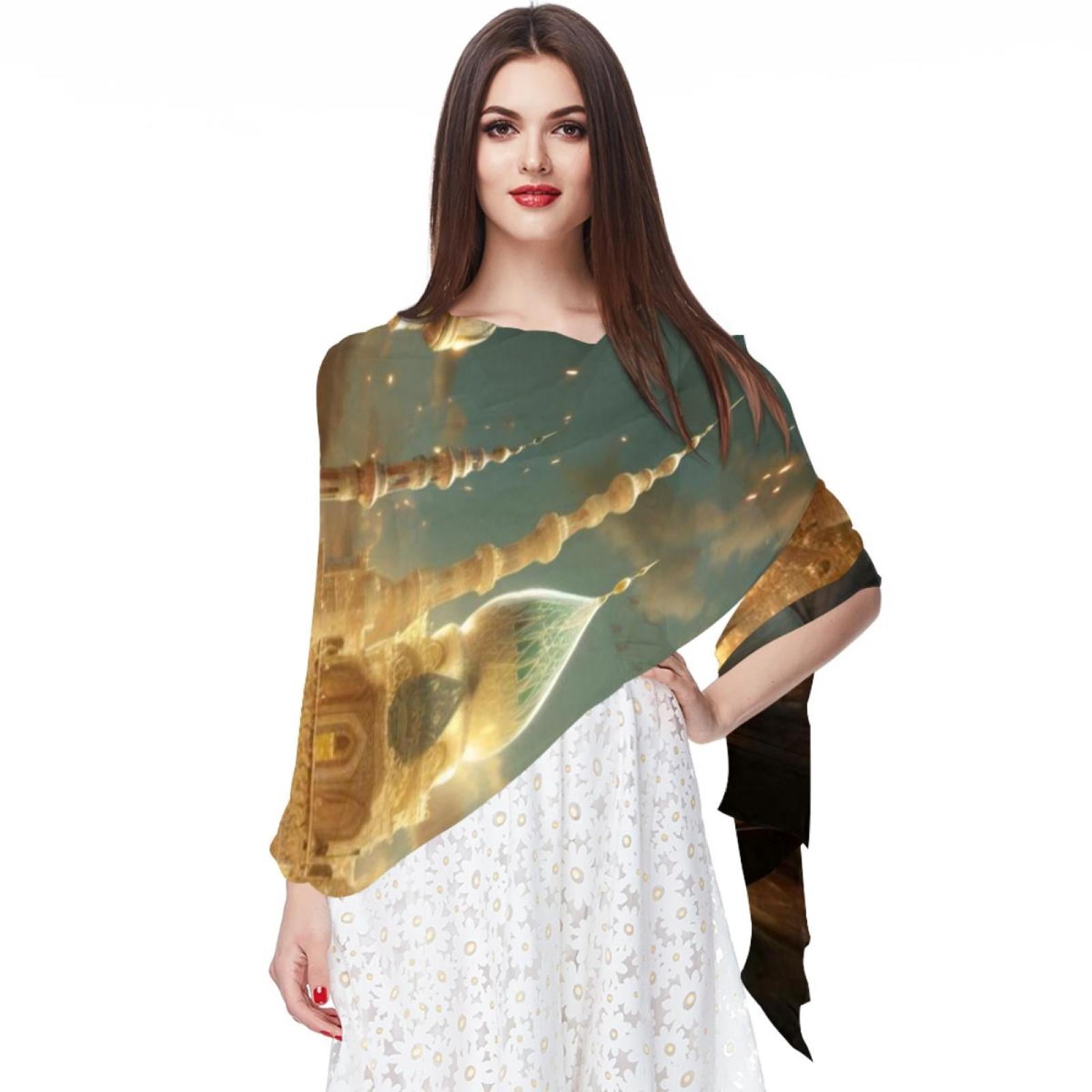 Eid Al Fitr Light and Breathable Chiffon Yarn Silk Scarf - Translucent ...