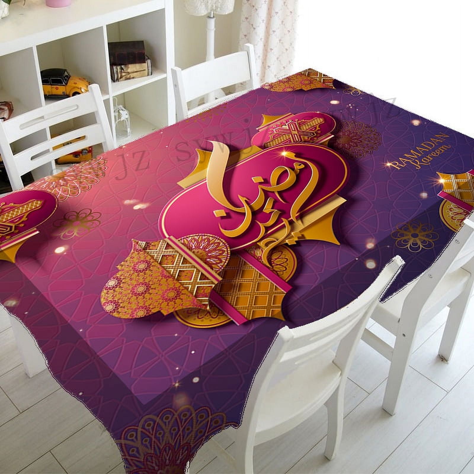 Eid Al-Fitr rative Tablecloth Anti-fouling Mosque Ramadan Mubarak ...
