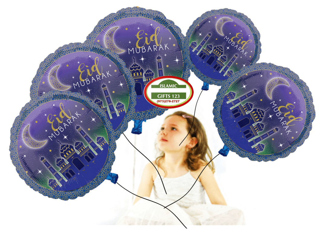 Eid Balloons Eid Mylar Balloons[8 Pack] Eid Mubarak Helium Balloons Eid ...