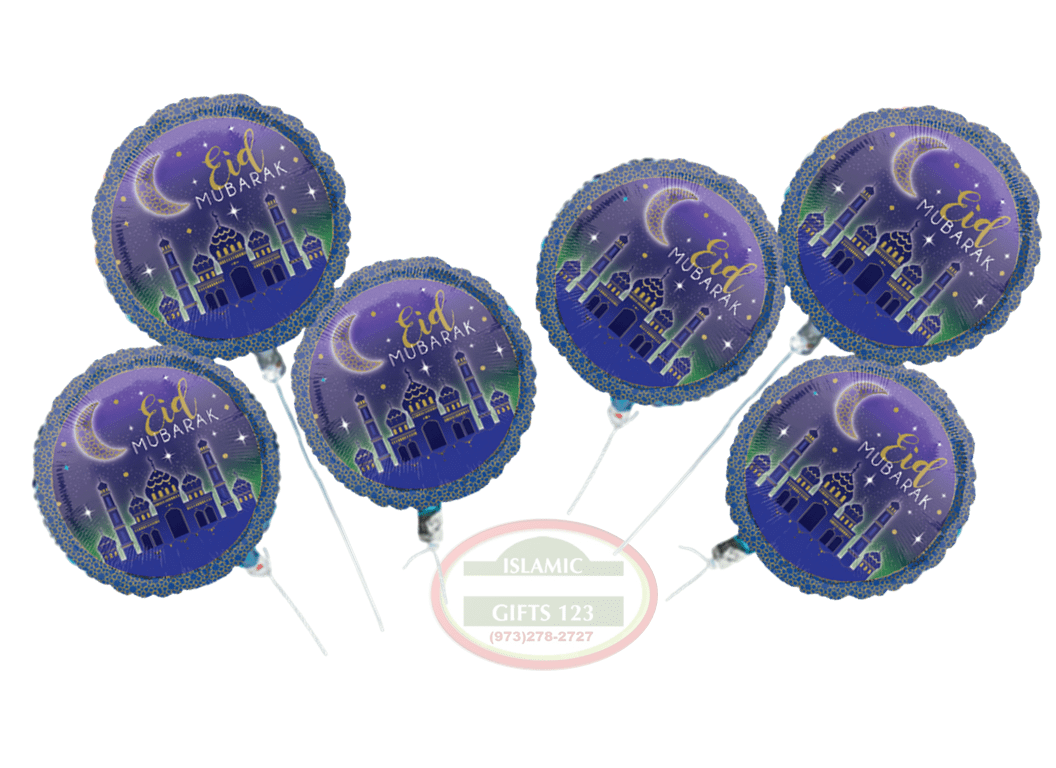 Eid Balloons Moon Eid Aluminum Foil Balloons[100 Pack] Helium Balloons ...
