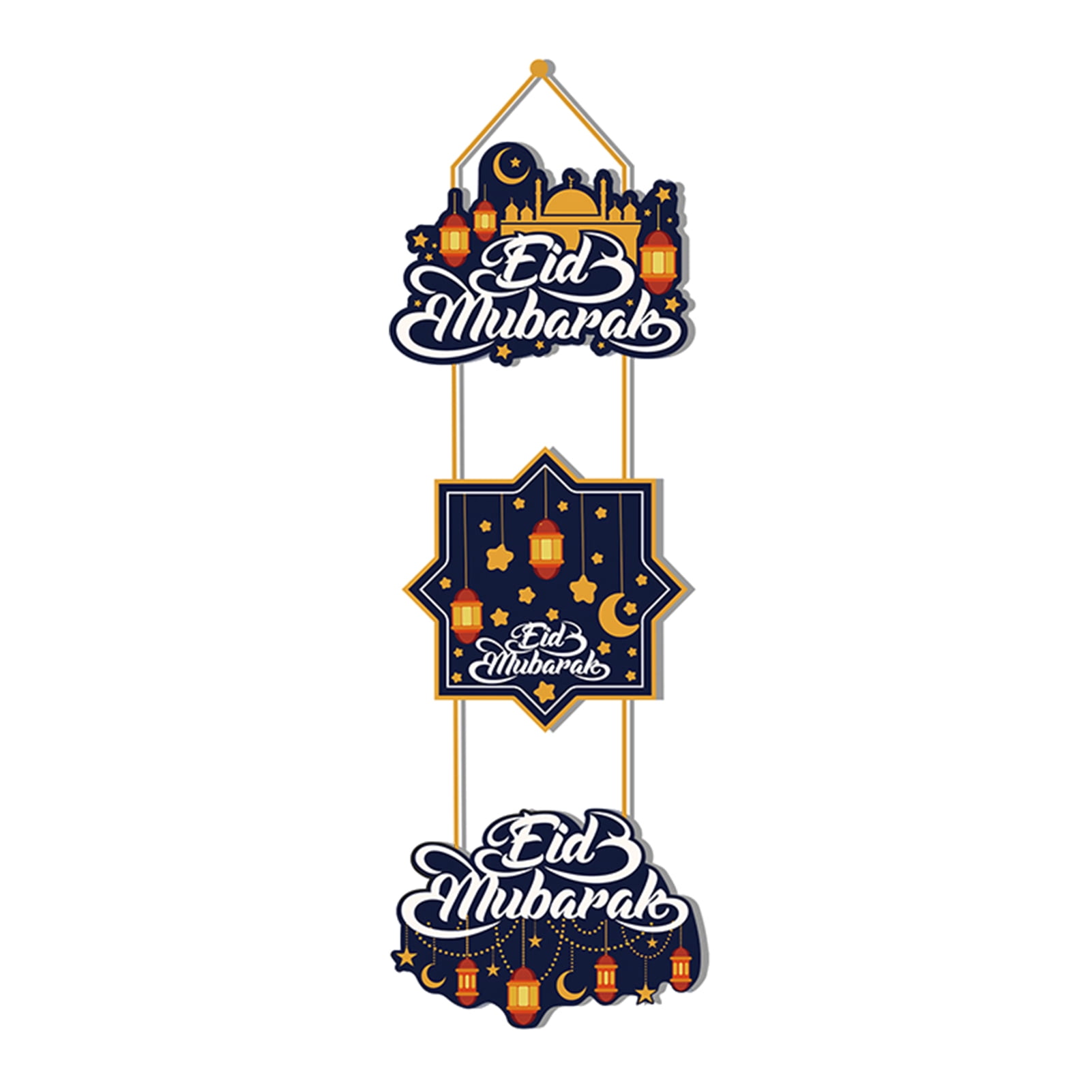 Eid Decorative Hang Sign, 3PCS Eid Celebration Decoration, Celebration ...