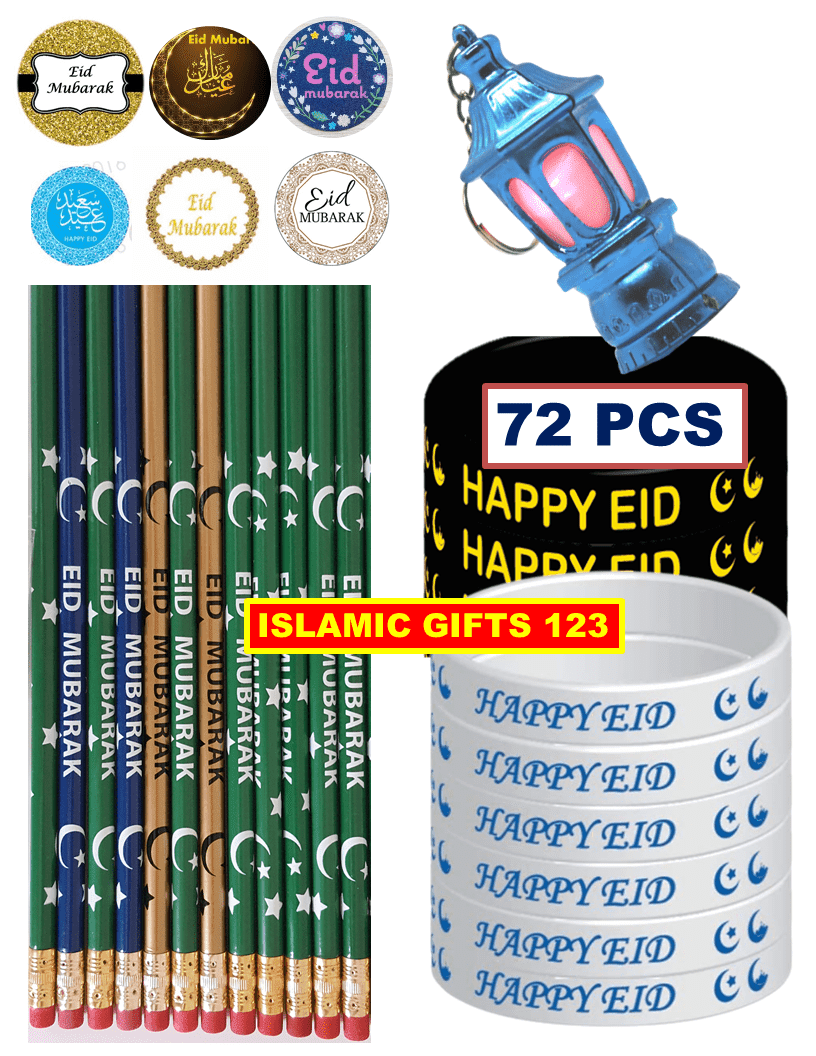 Eid Gifts For kids Eid Favors Eid Pencils Eid Stickers Lantern Wrist ...