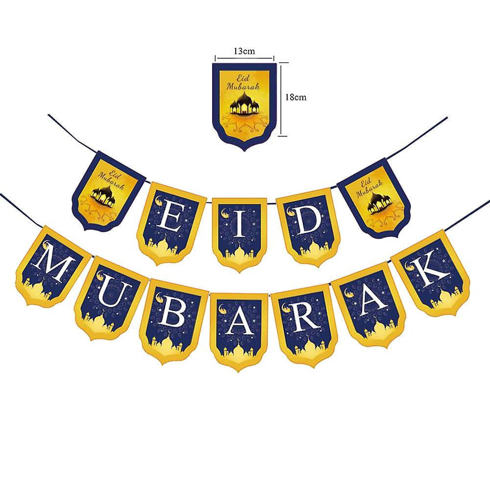 Eid Hajj Mubarak Banner Ramadan Hanging Bunting Garlands Islamic Party ...