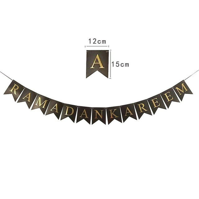 Eid Hajj Mubarak Banner Ramadan Hanging Bunting Garlands Islamic Party ...