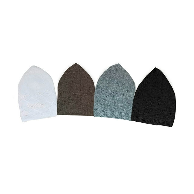 Eid Islamic Knitted Kufi Topi Prayer Hat Crochet Cap Taqiyah Takke ...