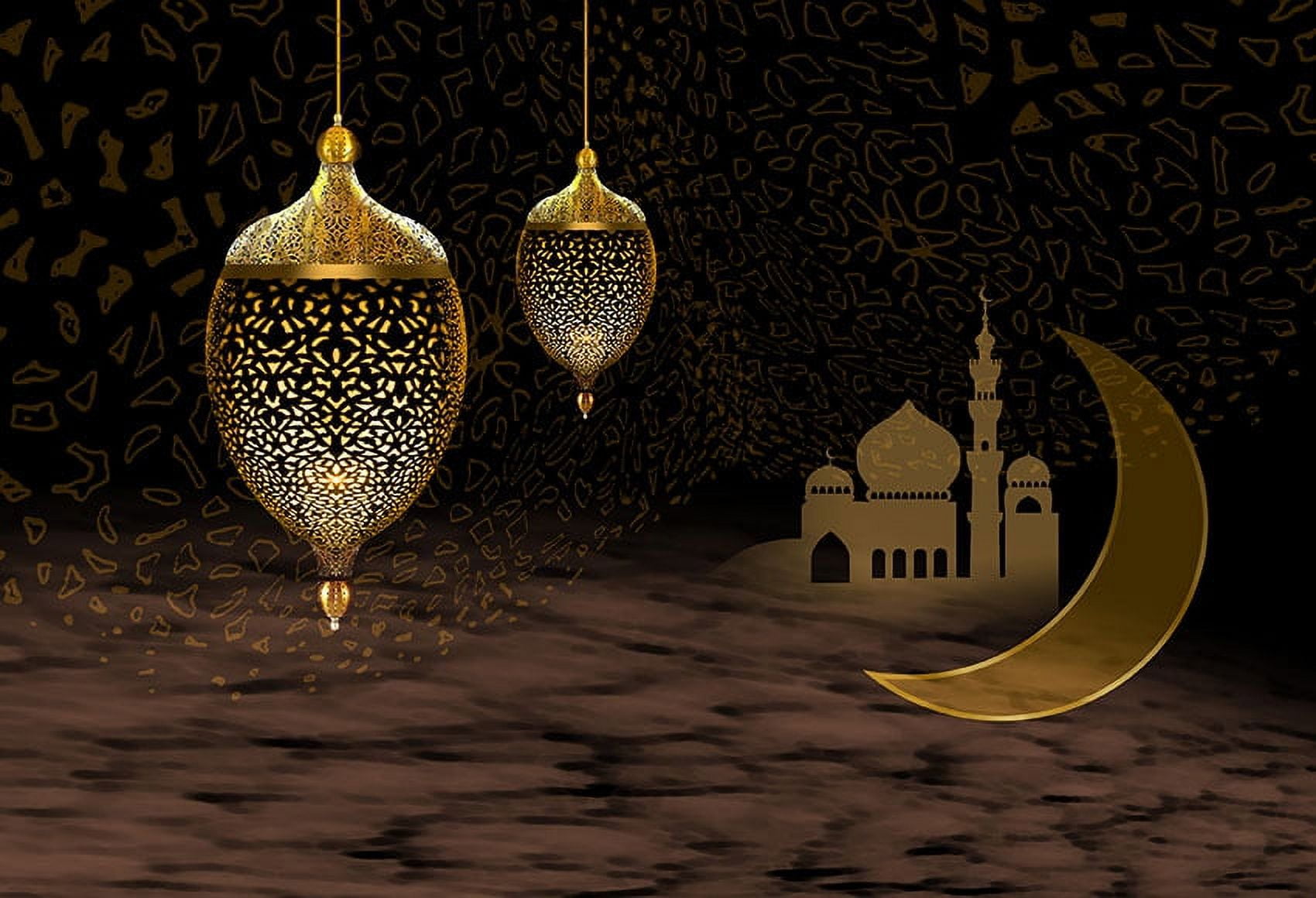Eid Mubarak Arabian Nights Muslim Ramadan Lanterns Moon Castle Party r ...