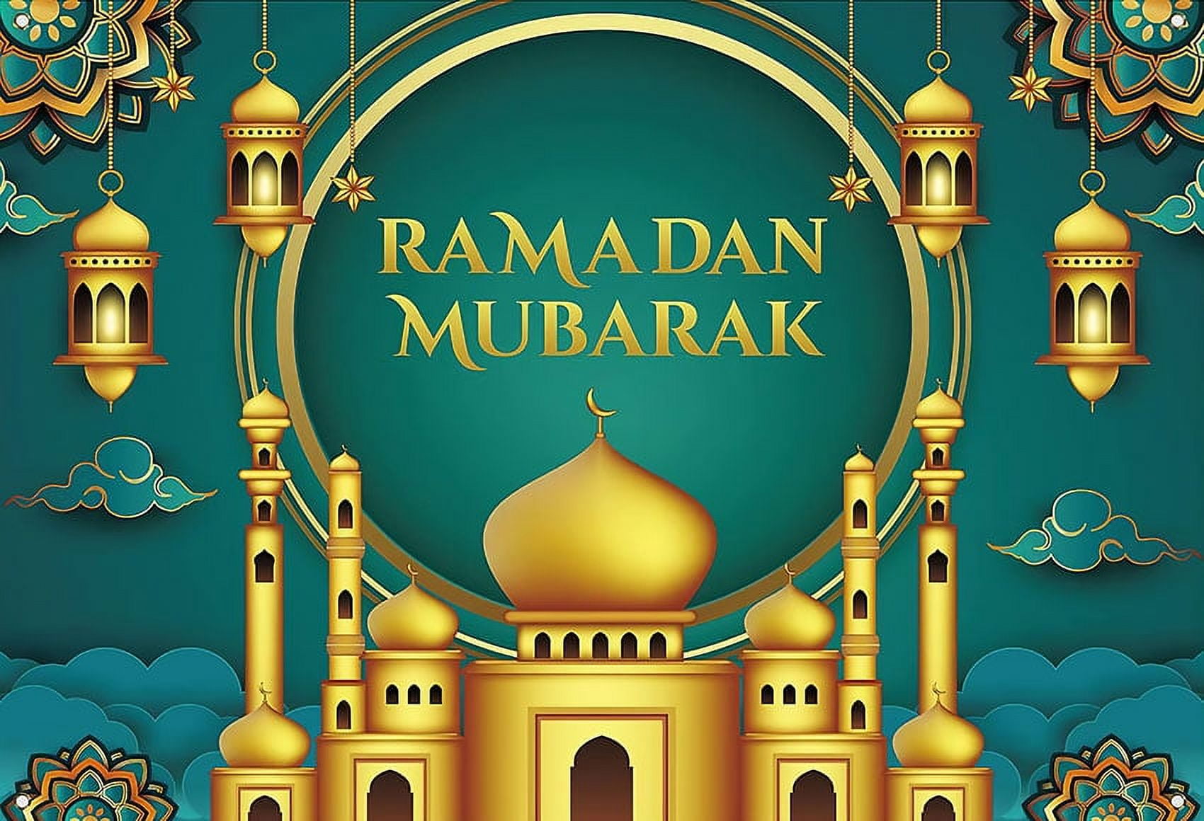 Eid Mubarak Arabian Nights Muslim Ramadan Lanterns Moon Castle Party r ...