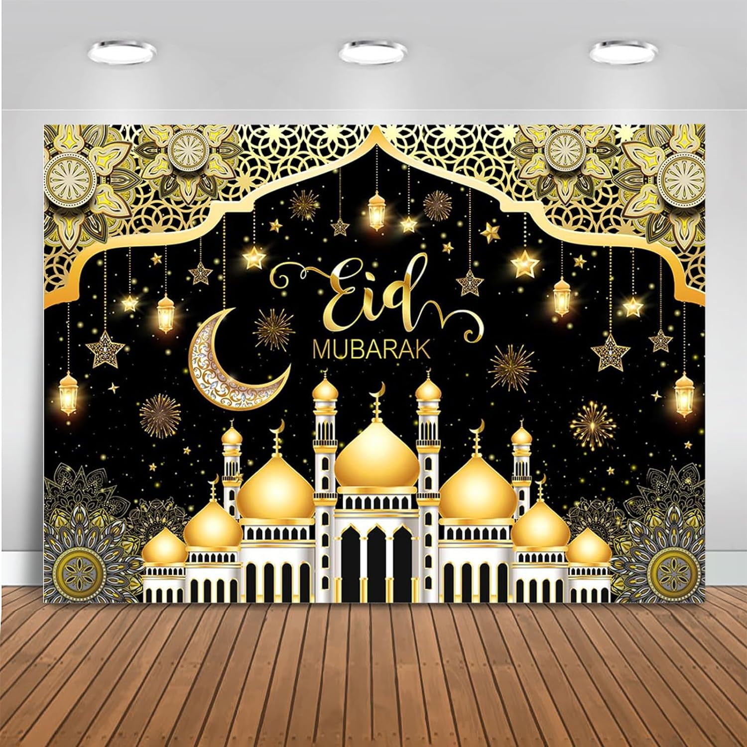 Eid Mubarak Backdrop Eid Mubarak Decorations for Muslim Ramadan Kareem ...