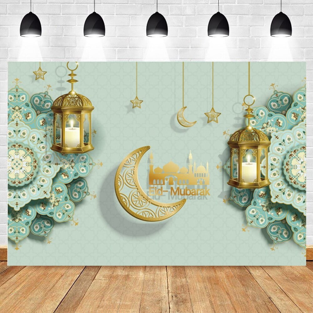 Eid Mubarak Backdrop For Photography Eid Al-Adha Islamic Ramadan Kareem ...