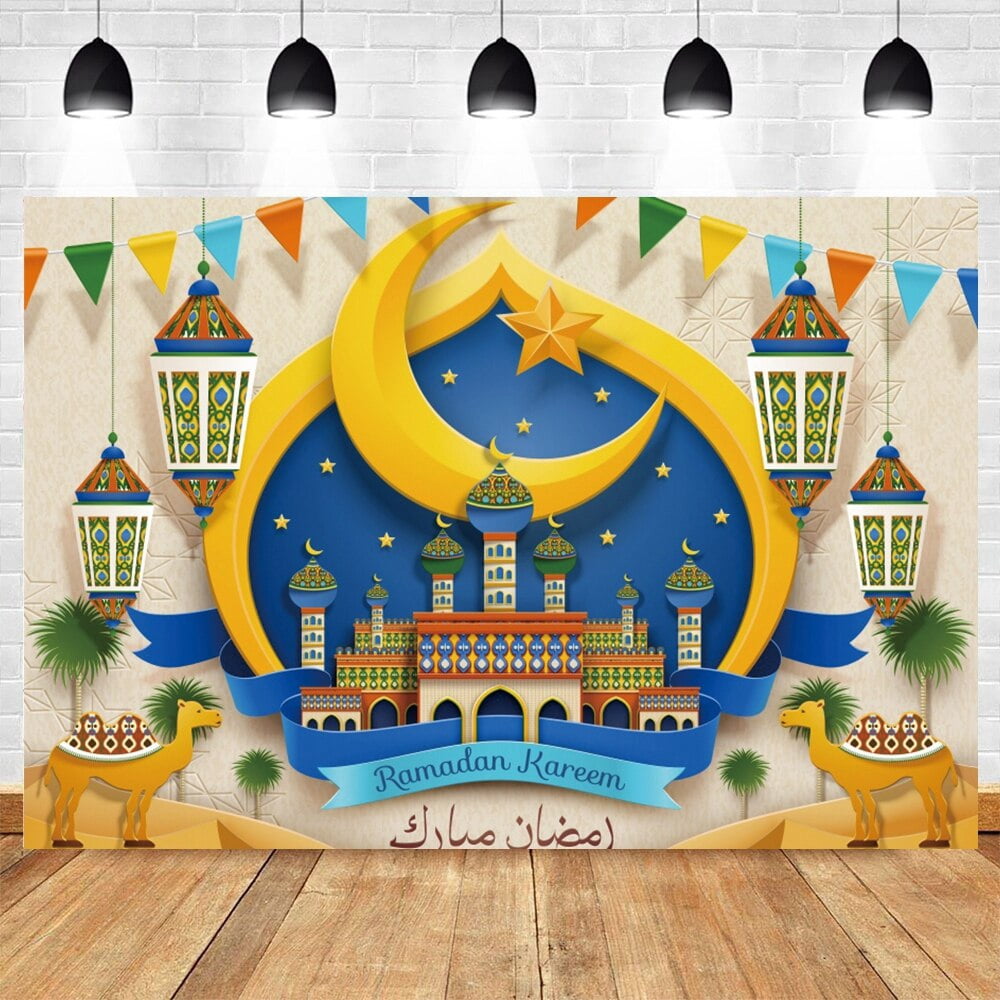 Eid Mubarak Backdrop For Photography Eid Al-Adha Islamic Ramadan Kareem ...