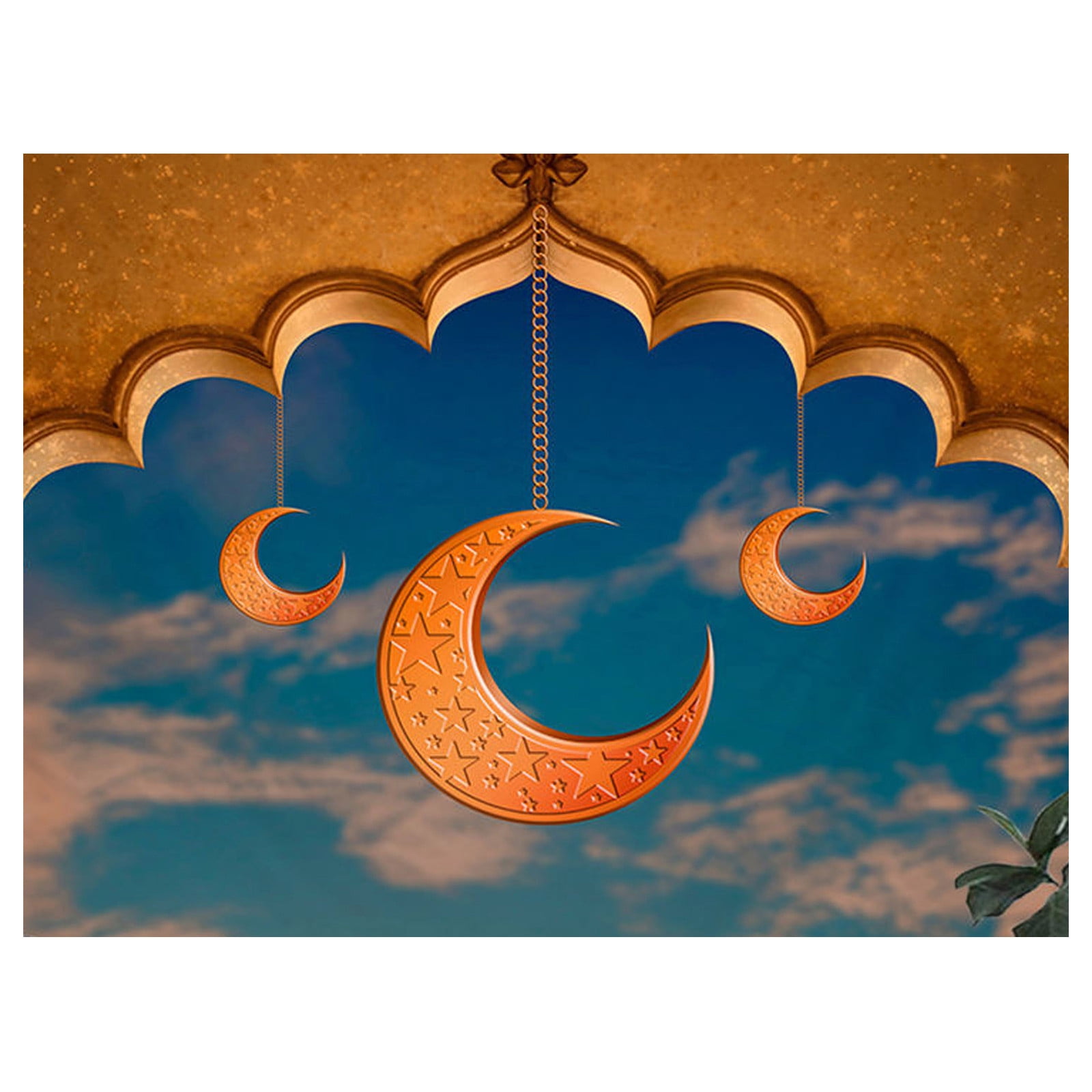 Eid Mubarak Backdrop Islamic Traditional Lanterns Architecture Mosque ...