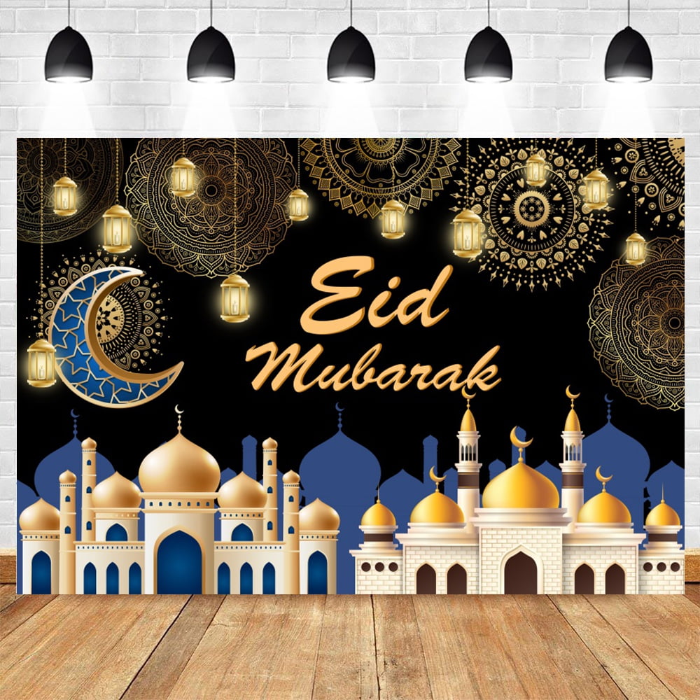Eid Mubarak Backdrop for Photography EID Al Adha Moon Lamp Muslim ...