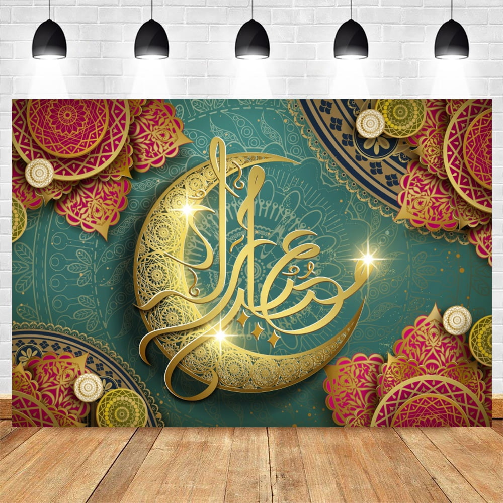 Eid Mubarak Backdrop for Photography EID Al Adha Moon Lamp Muslim ...