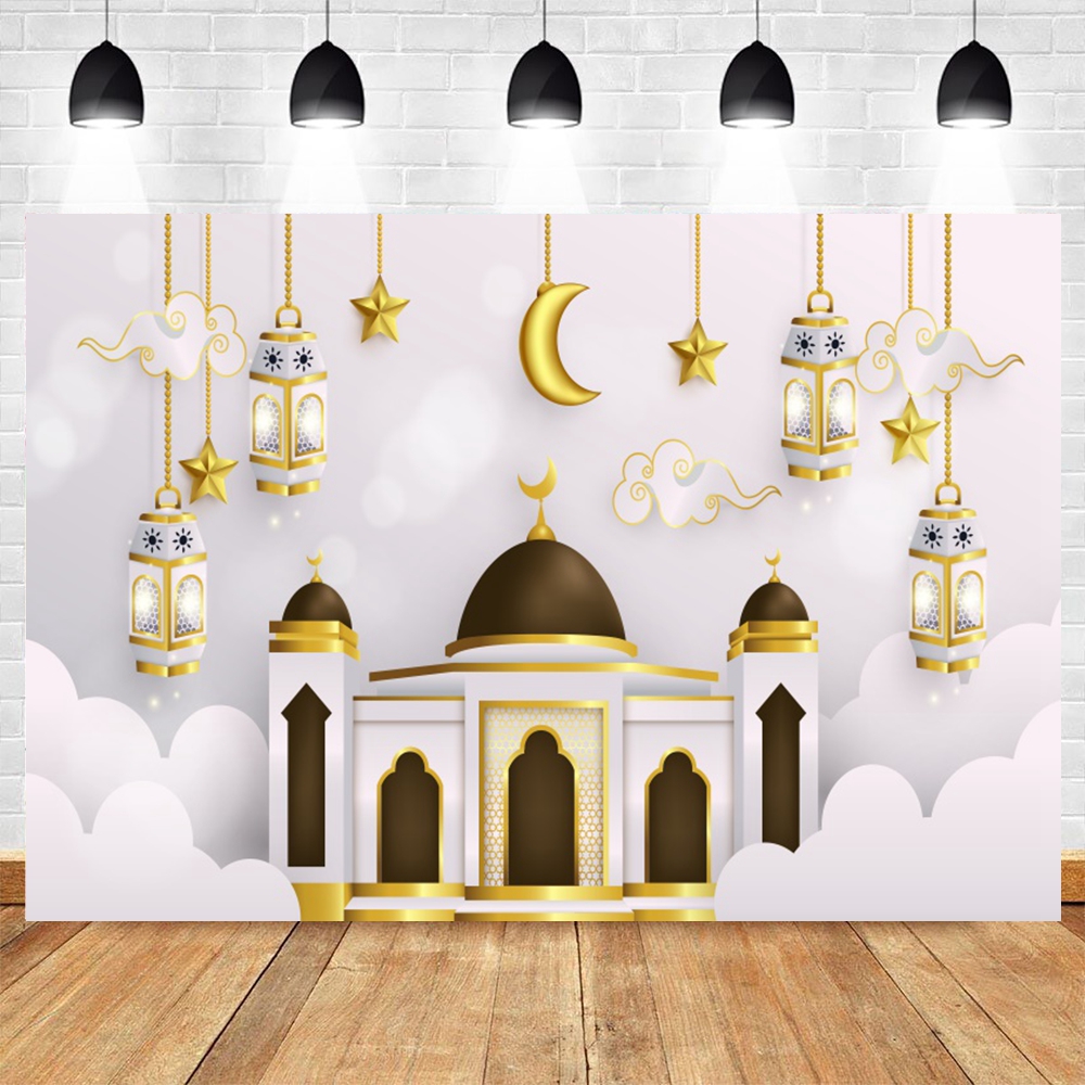 Eid Mubarak Backdrop for Photography EID Al Adha Moon Lamp Muslim ...