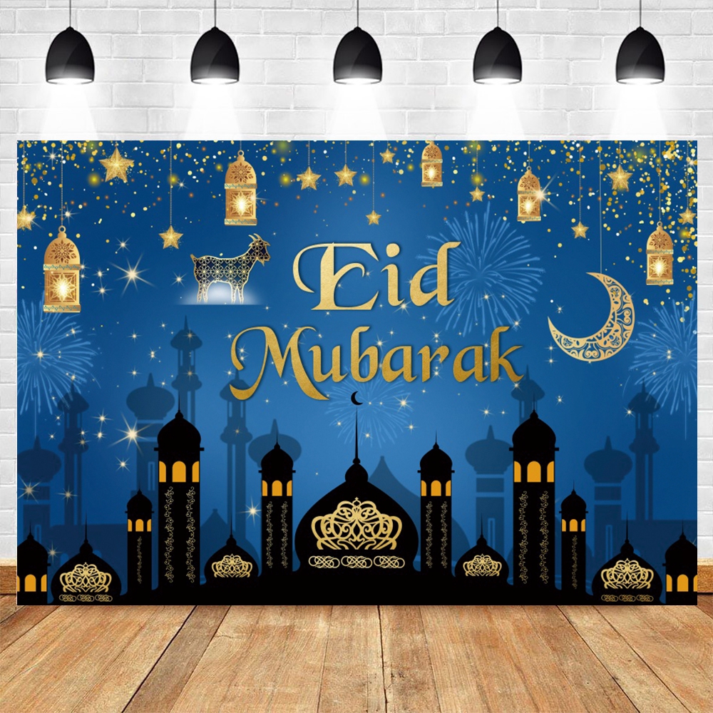 Eid Mubarak Backdrop for Photography EID Al Adha Moon Lamp Muslim ...