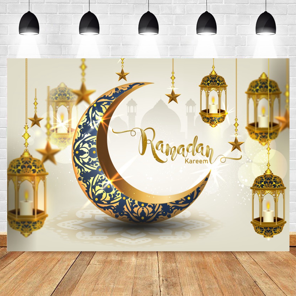 Eid Mubarak Backdrop for Photography EID Al Adha Moon Lamp Muslim ...