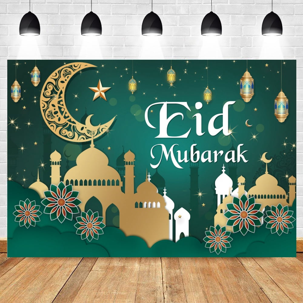 Eid Mubarak Backdrop for Photography EID Al Adha Moon Lamp Muslim ...