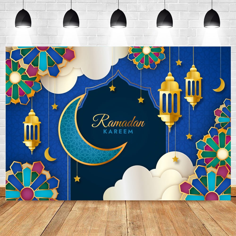 Eid Mubarak Backdrop for Photography EID Al Adha Moon Lamp Muslim ...