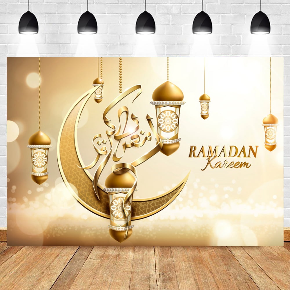 Eid Mubarak Backdrop for Photography EID Al Adha Moon Lamp Muslim ...