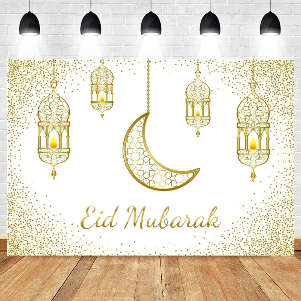 Eid Mubarak Background Islamic Mosque Muslim Ramadan Kareem Lantern ...
