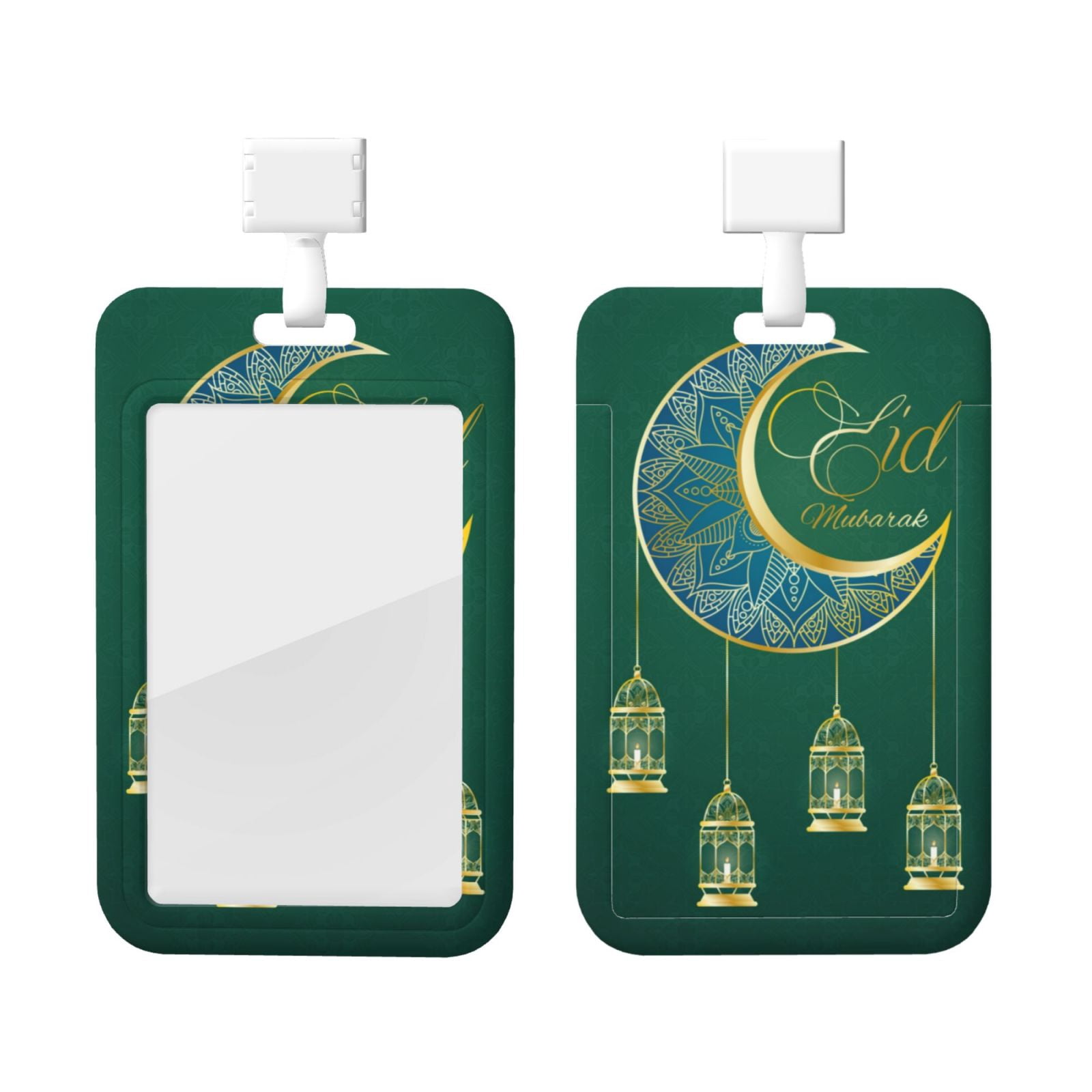 Eid Mubarak Badge Holder with Lanyard Vertical ID Card Holder Slide ...