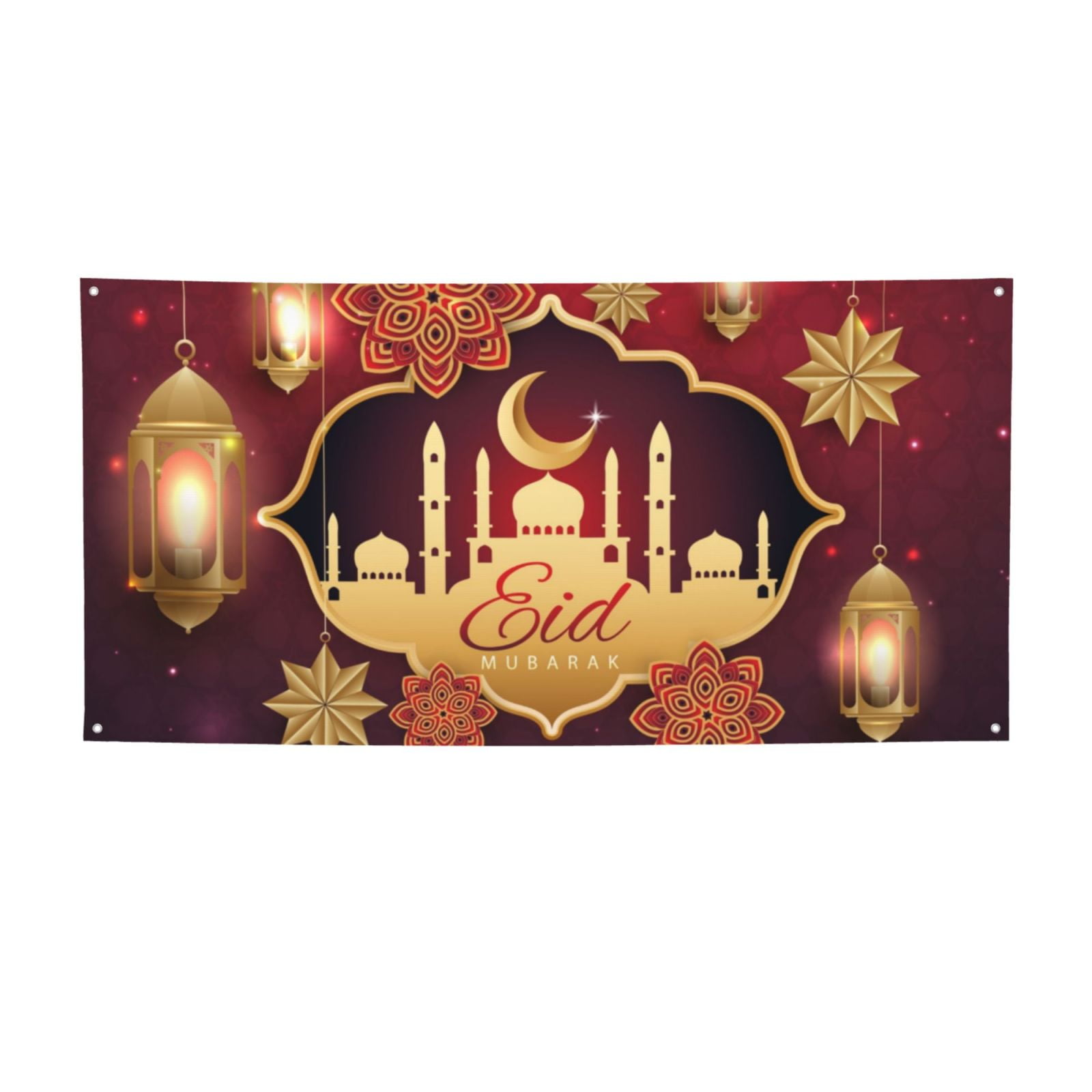 Eid Mubarak Banner Backdrop Porch Sign Medium Holiday Banners for Room ...