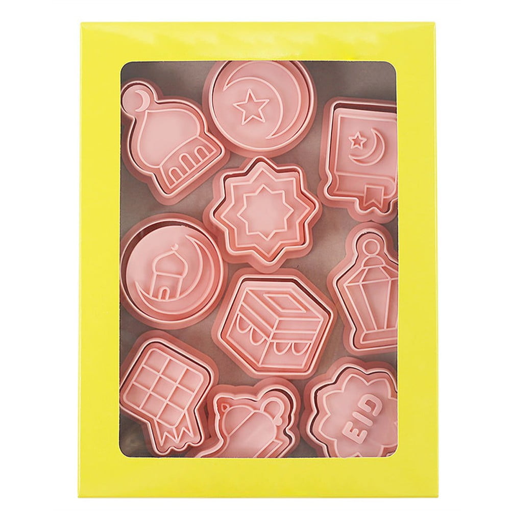 Eid Mubarak Cookie Cutters Set 10 Pieces Festive Shapes Reusable PP ...