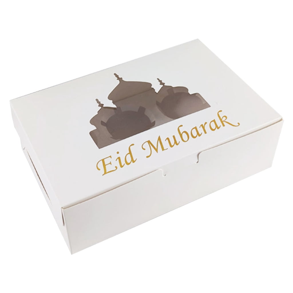 Eid Mubarak Cupcake Box Food Wrapping Container Party Supplies ...