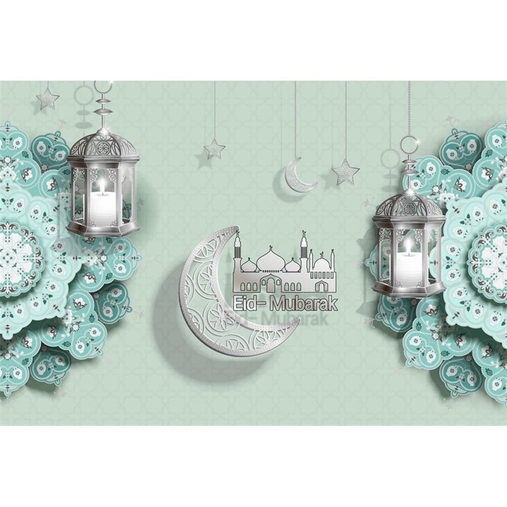 Eid Mubarak EID Al Adha Backdrop Ramadan Kareem Islamic Mosque Lamp ...