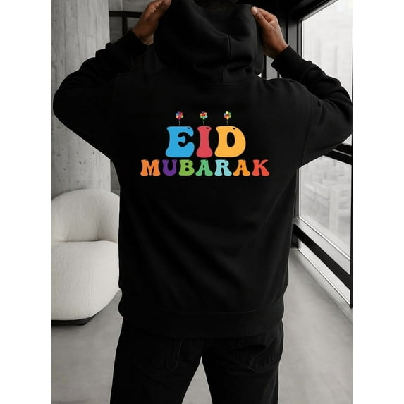 Eid Mubarak Hoodie sweatshirt Christianity men's graphic hoodies black ...
