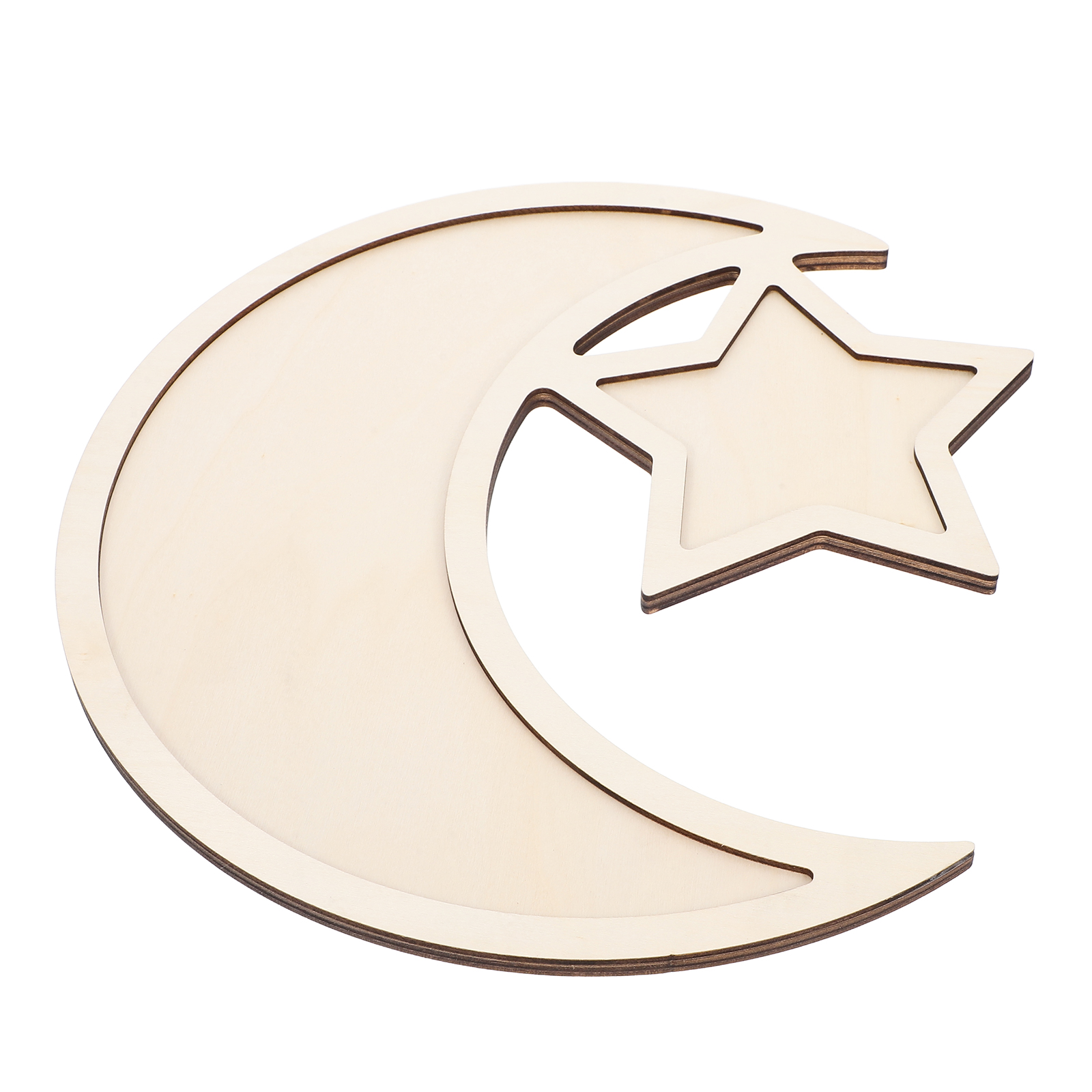 Eid Mubarak Moon Star Pastry Trays Ramadan Wooden Tray Moon Star Shaped ...