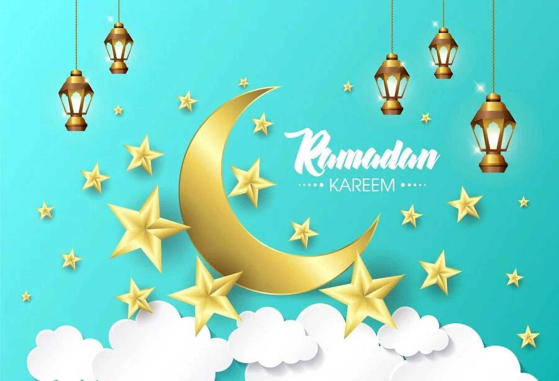 Eid Mubarak Mosque Dreamy Magic Lamp Moon Scene Child Portrait ...