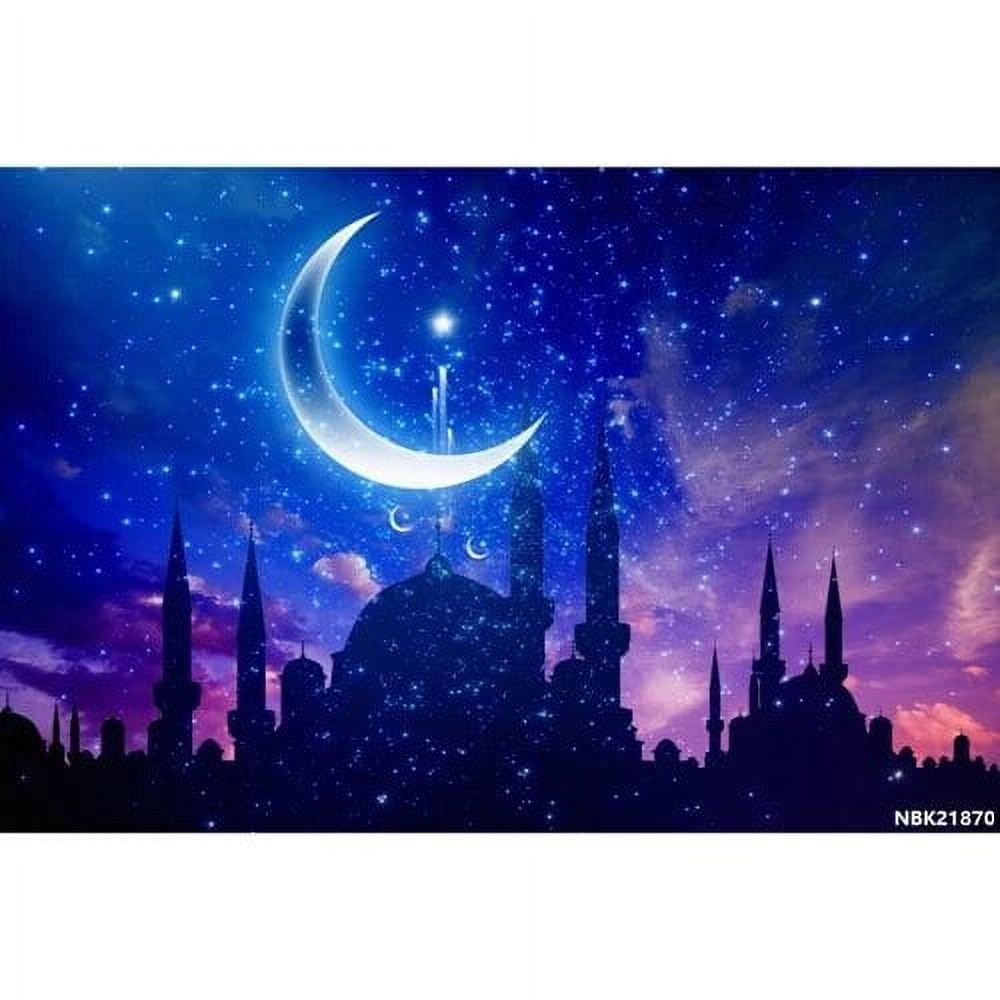 Eid Mubarak Mosque Dreamy Magic Lamp Moon Scene Child Portrait ...