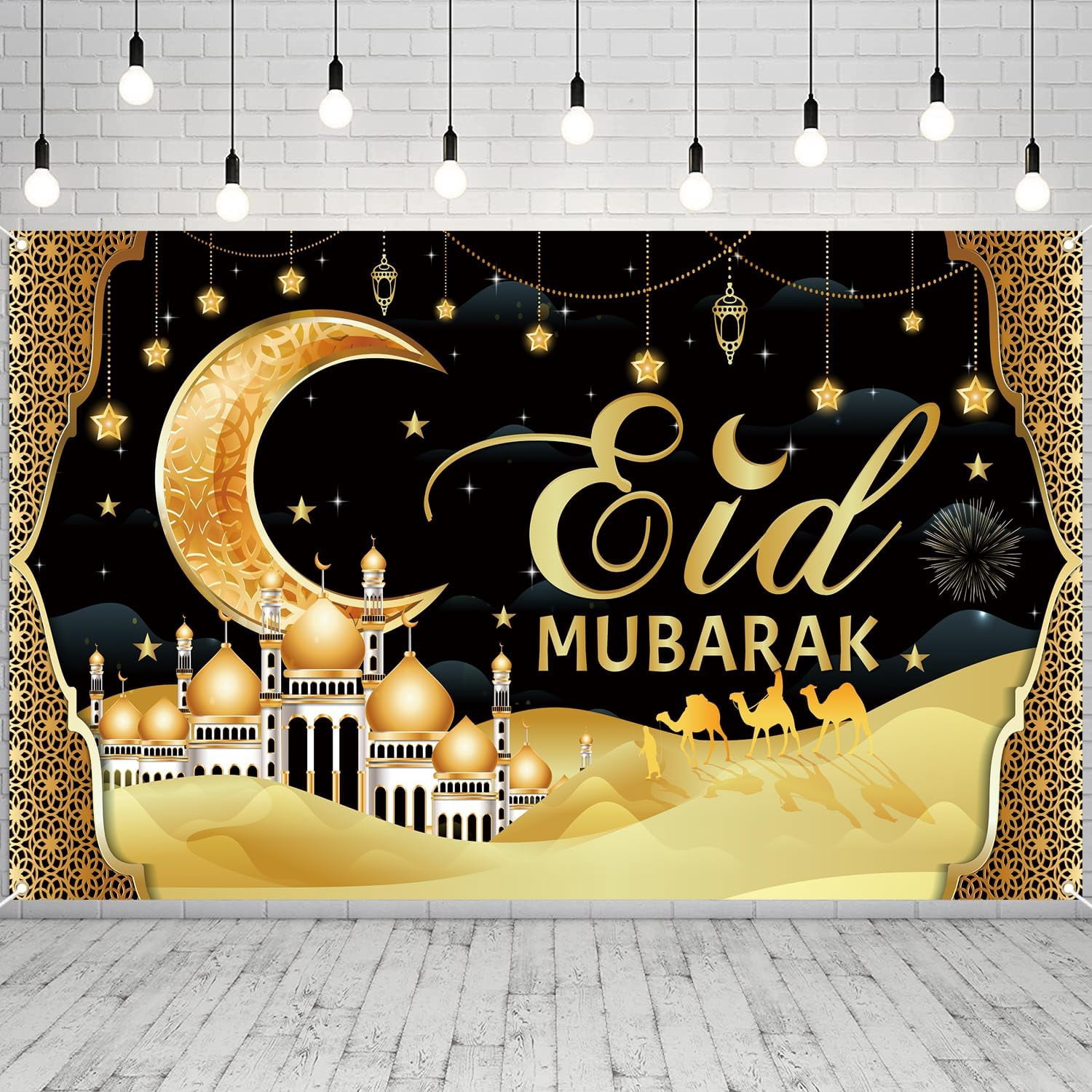 Eid Mubarak Party Decorations Eid Mubarak Banner Backdrop, Ramadan Eid ...