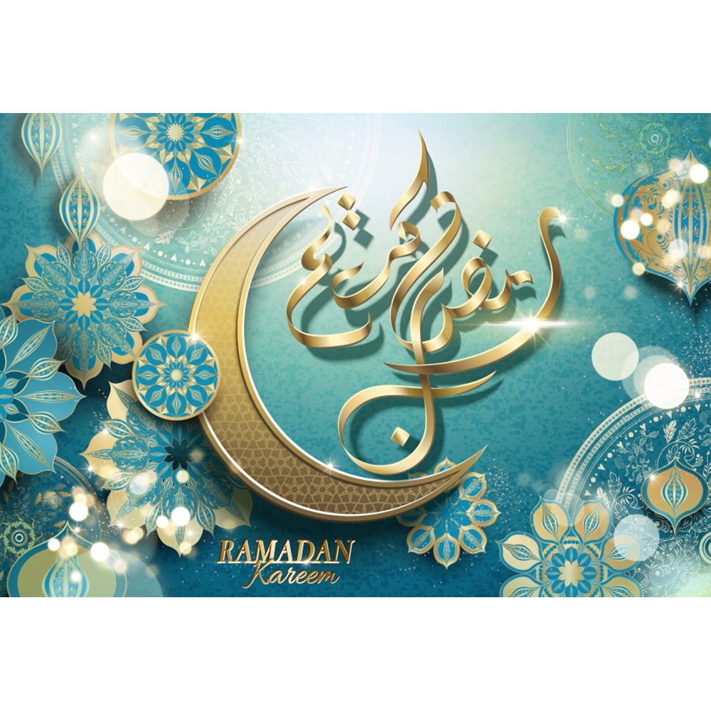 Eid Mubarak Ramadan Muslim Party r Photography Backdrop Golden Glitter ...