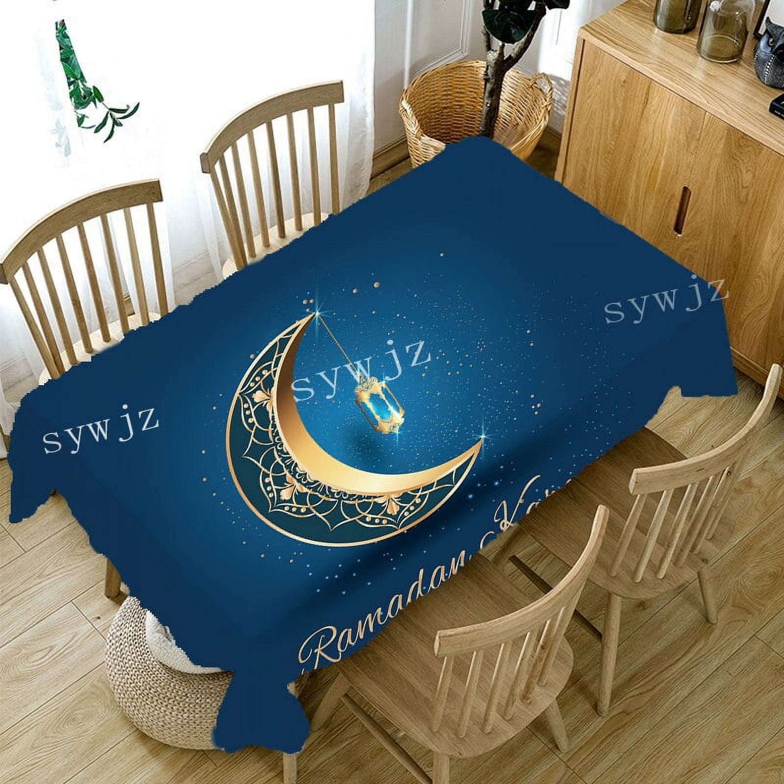 Eid Mubarak Tablecloth Living Room Kitchen Holiday Tablecloth Muslim ...